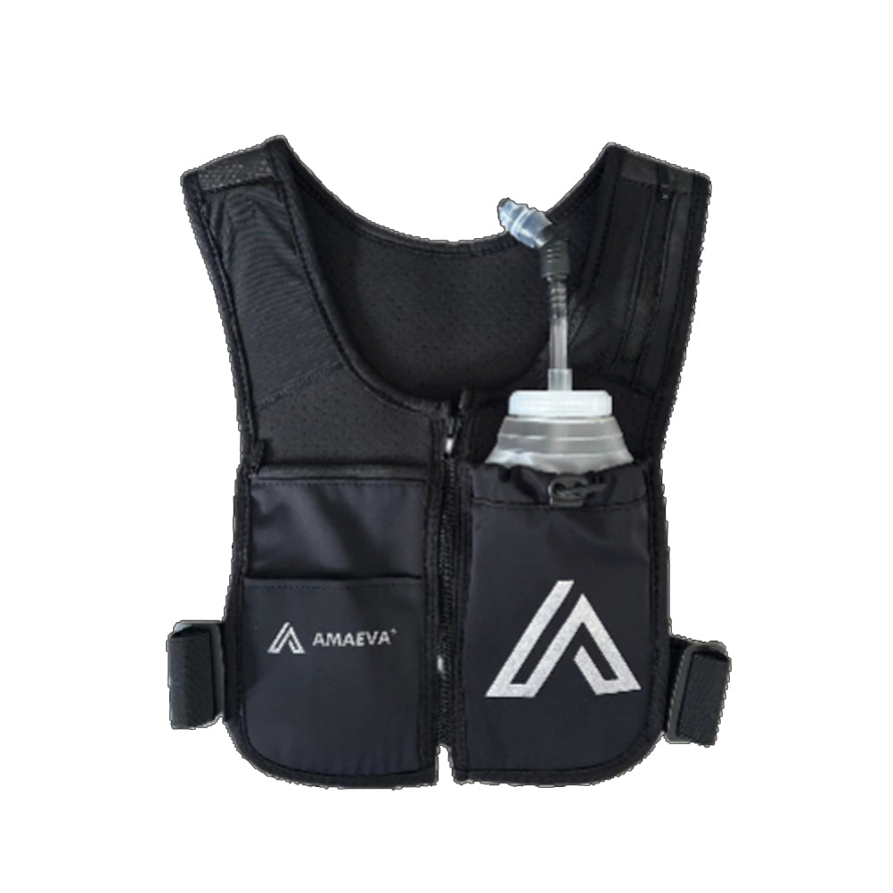 Amaeva Running Zip Pocket Hydration Vest - Black – The Running Outlet