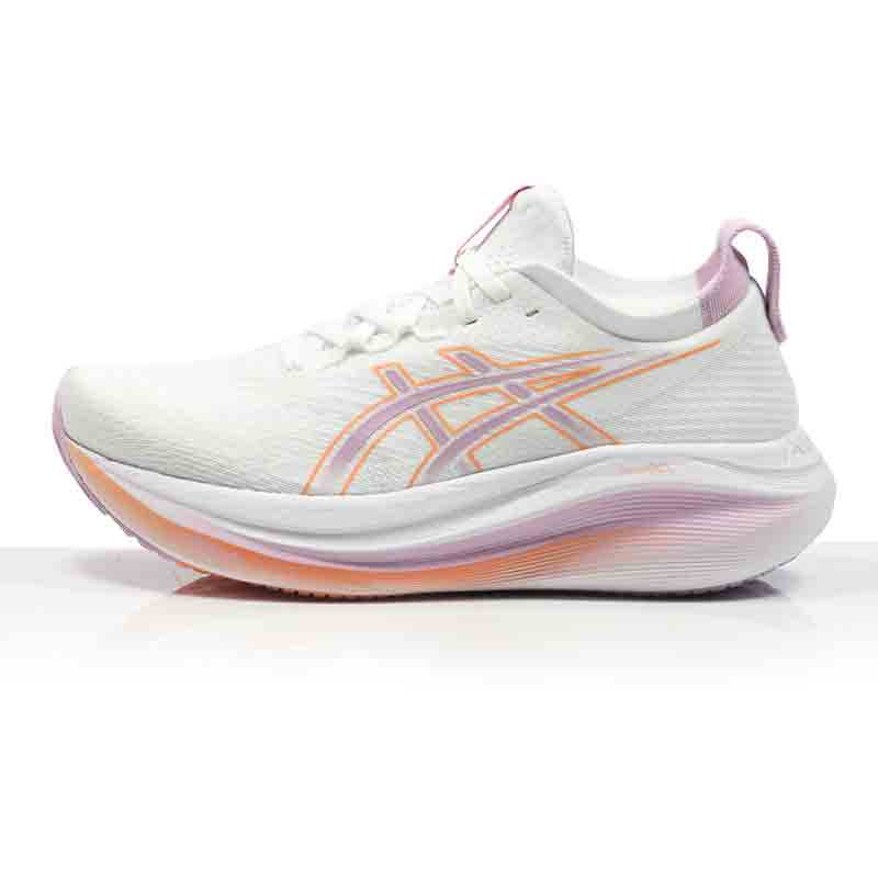 Asics Gel Nimbus 27 Women's Running Shoe - White/Light Ube – The Running Outlet