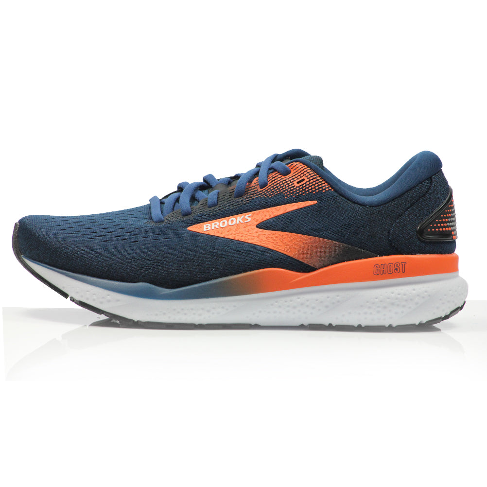 Brooks Ghost 16 Men's Running Shoe - Blue Opal/Black/Nasturtium – The ...