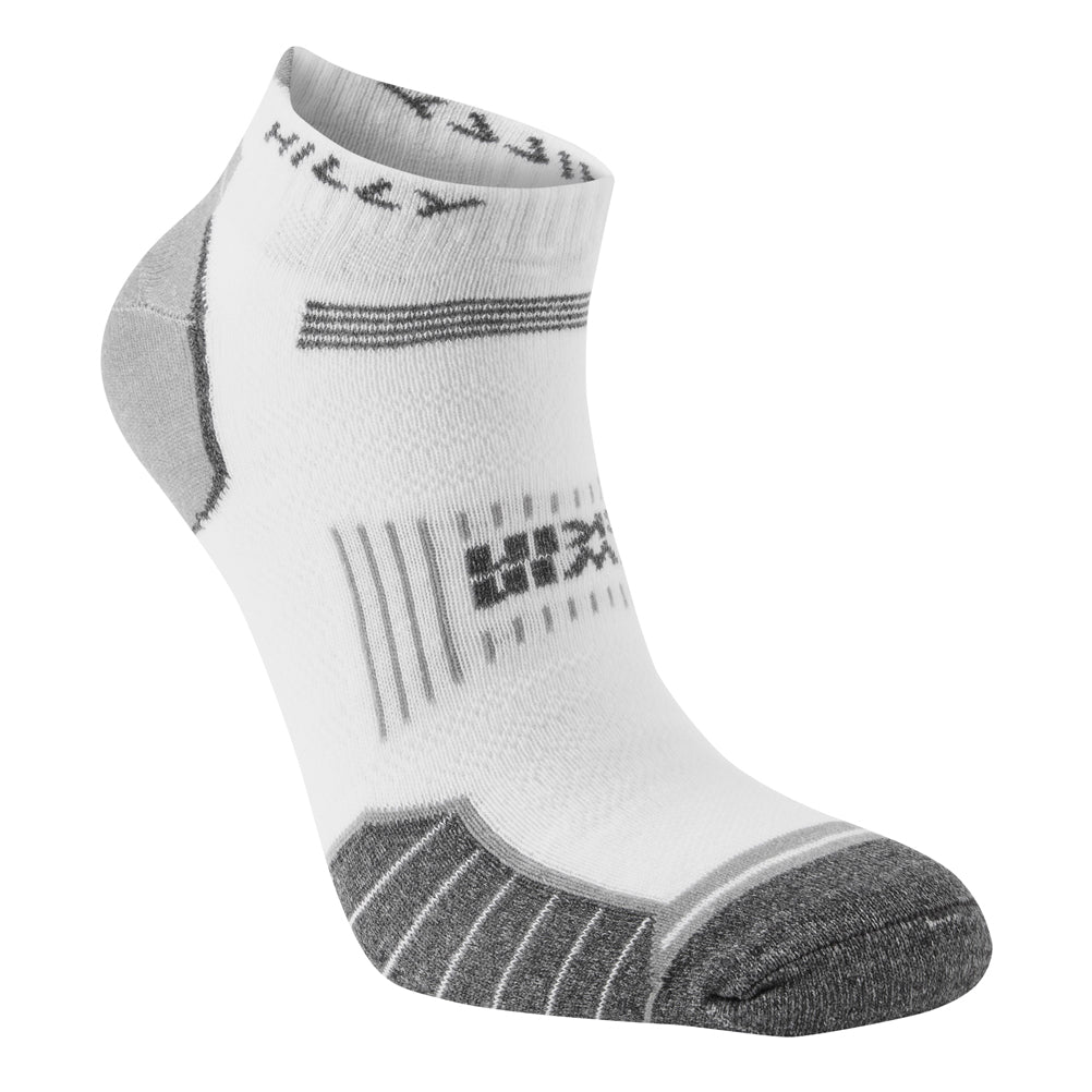Hilly Twin Skin Socklet Running Sock - White/Grey Marl – The Running Outlet