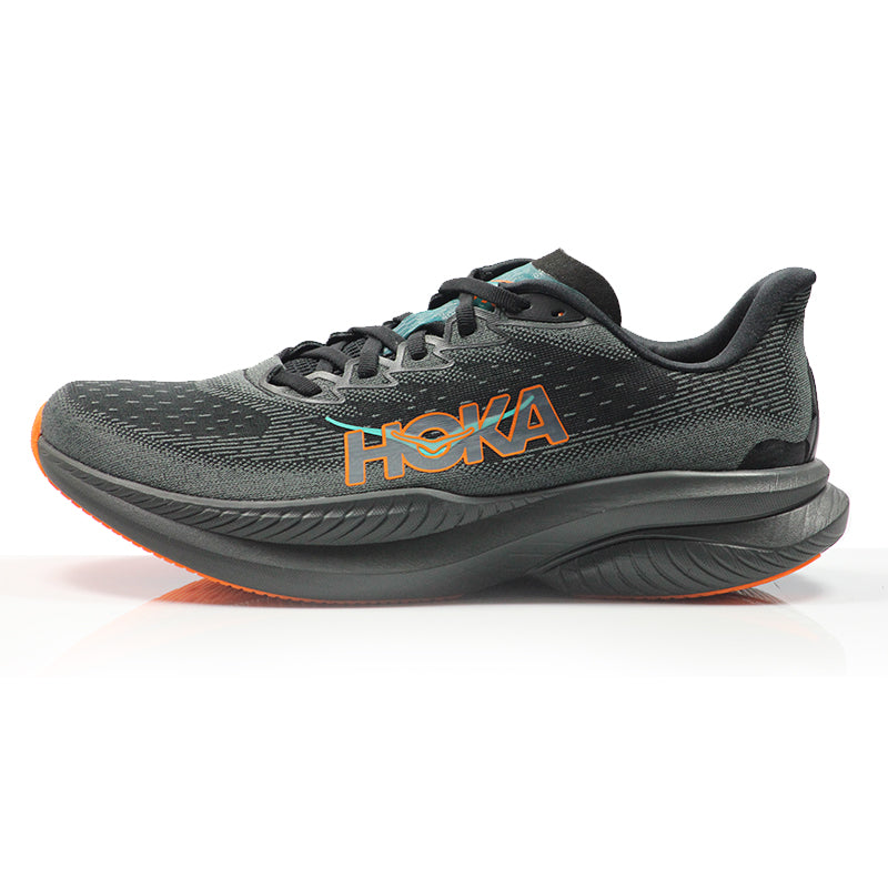 Hoka One One Mach 6 Men's Running Shoe - Black /Electric Tangerine ...