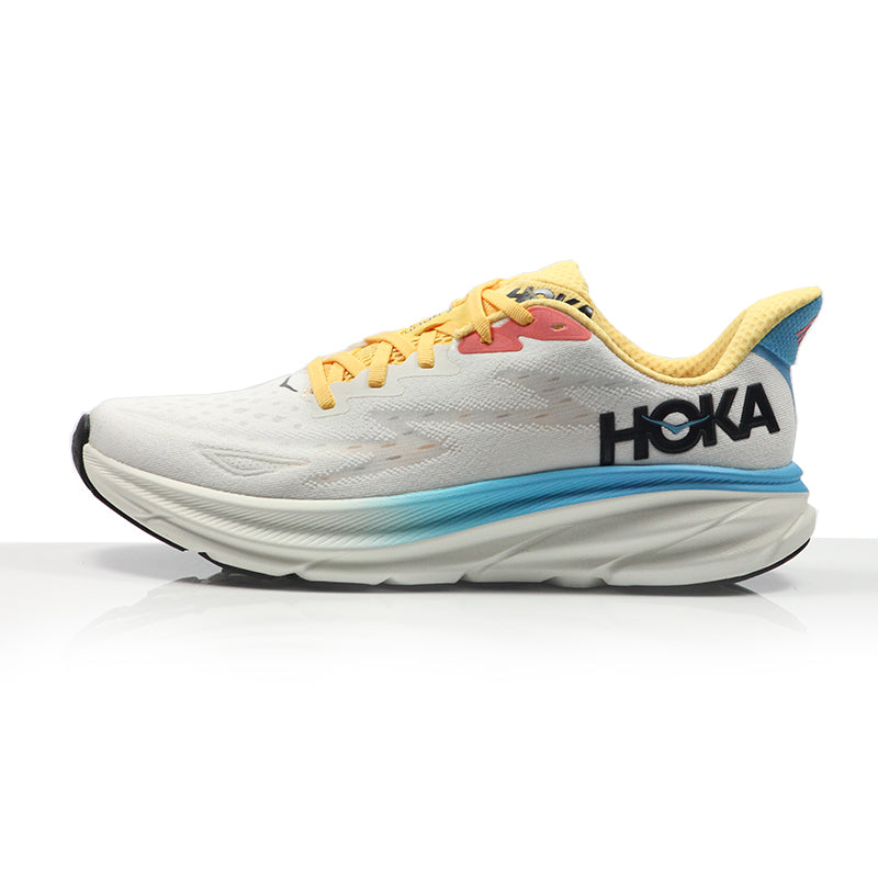 Hoka One One Clifton 9 Women's Running Shoe - Blanc De Blanc/Swim Day ...