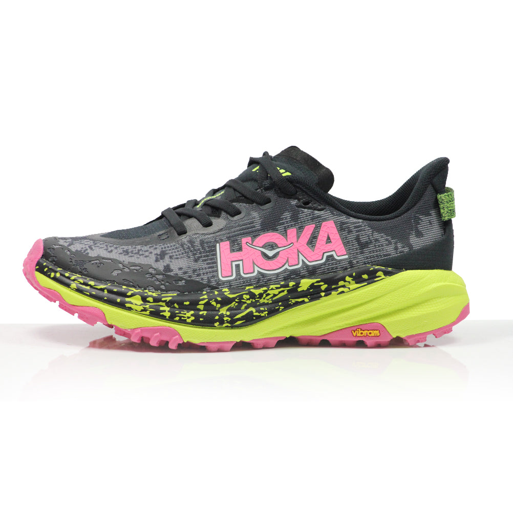 Hoka One One Speedgoat 6 Women's Trail Shoe - Black/Neon Hoka Citrus ...