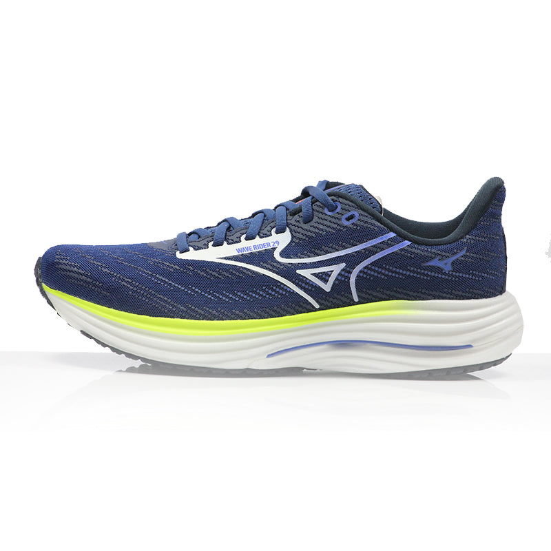 Mizuno Wave Rider 29 Men's Running Shoe - Estate Blue/White/Lightning ...