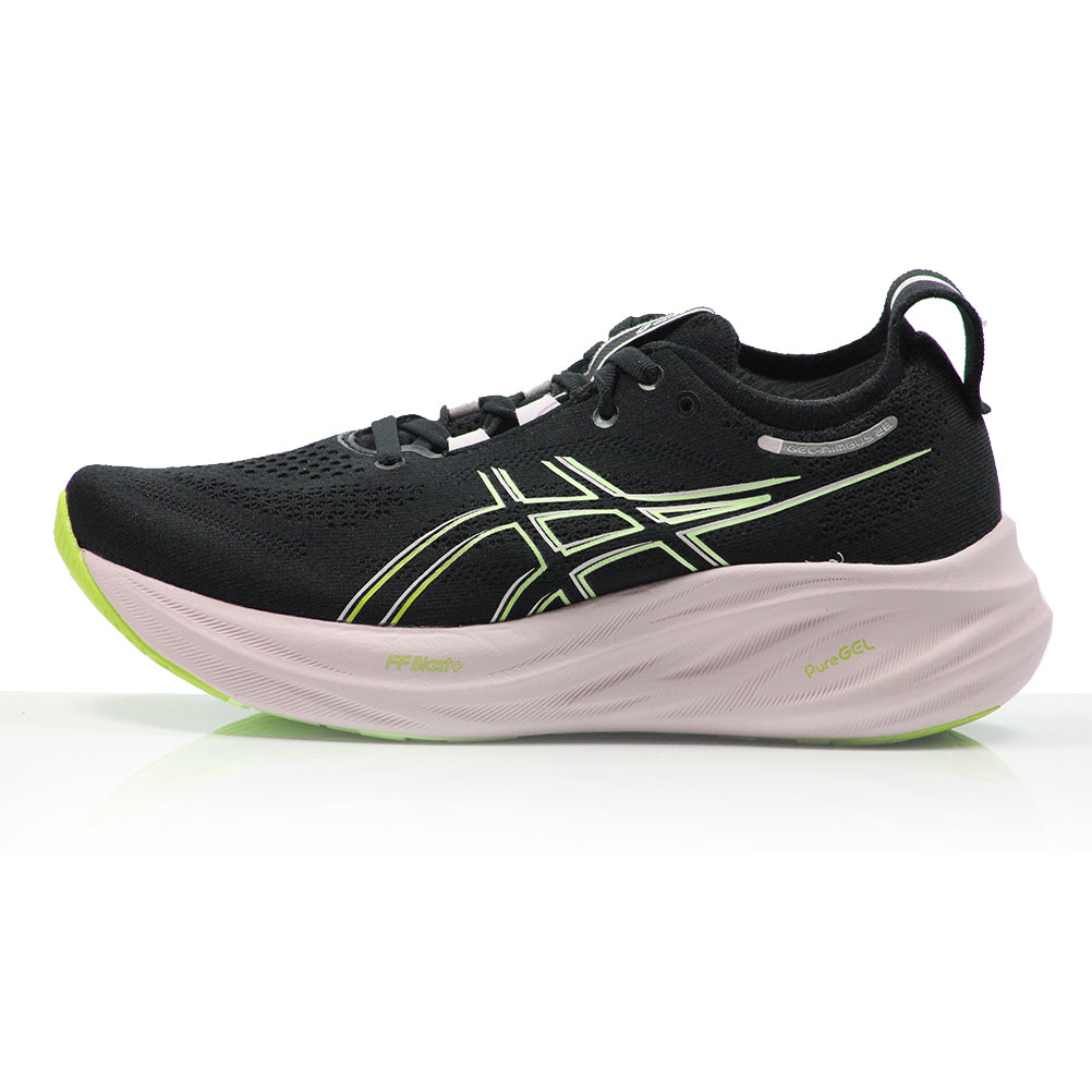Asics Gel Nimbus 26 Women's Running Shoe - Black/Neon Lime – The Running Outlet