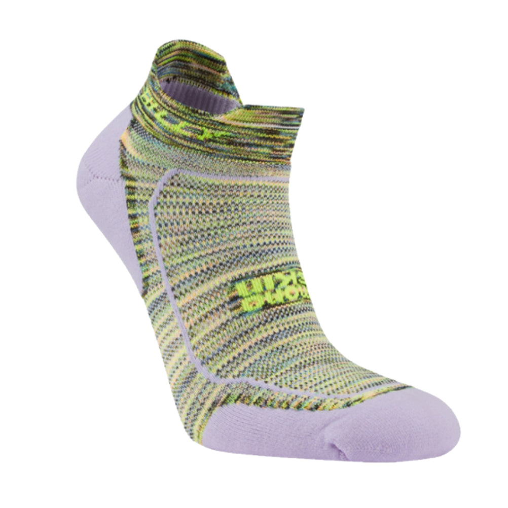 Hilly Active Socklet Running Sock - Lilac/Fluo Yellow – The Running Outlet